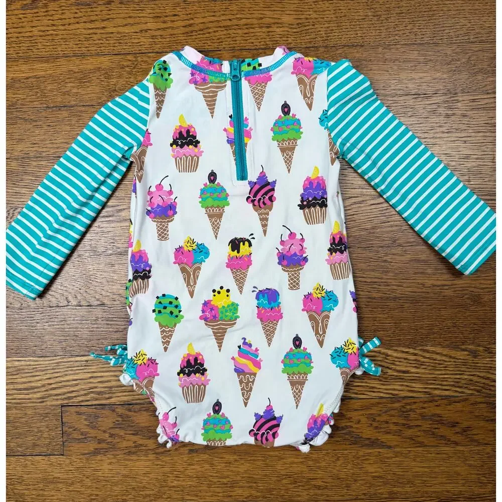 Hatley | Swim | Hatley Girls Ice Cream Print Rash Guard Suit Size 62m ...